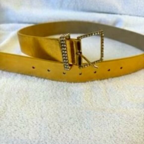 Accessories | Dressy Gold Color Belt With Glass Rinestones On Buckle ...